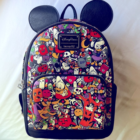 Loungefly | Bags | Loungefly Backpack Disney Halloween Mickey And ...